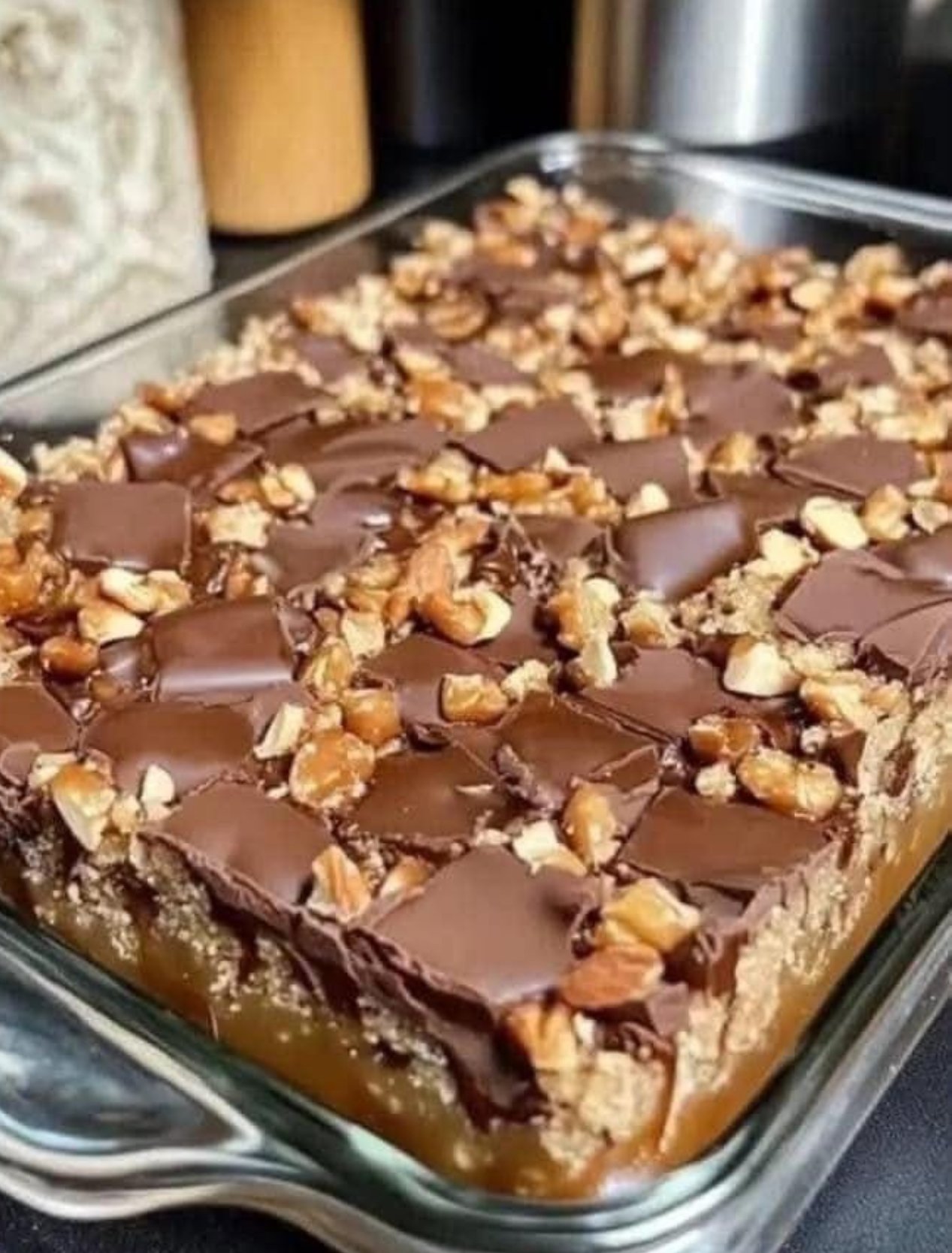 Caramel Chocolate Crunch Bars